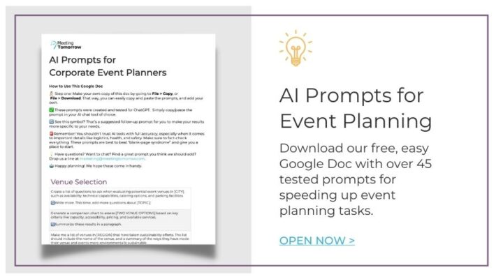 Favorite AI Tools & ChatGPT Prompts for Event Planners